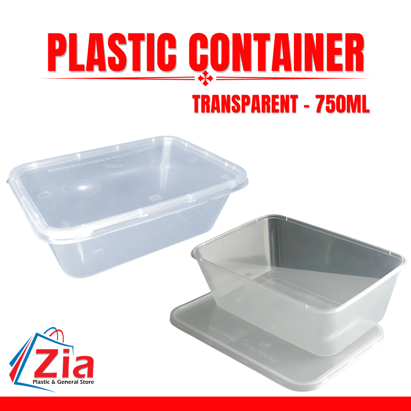Plastic Container 2000ML with Lid (Square) – Zia Plastic & General Store